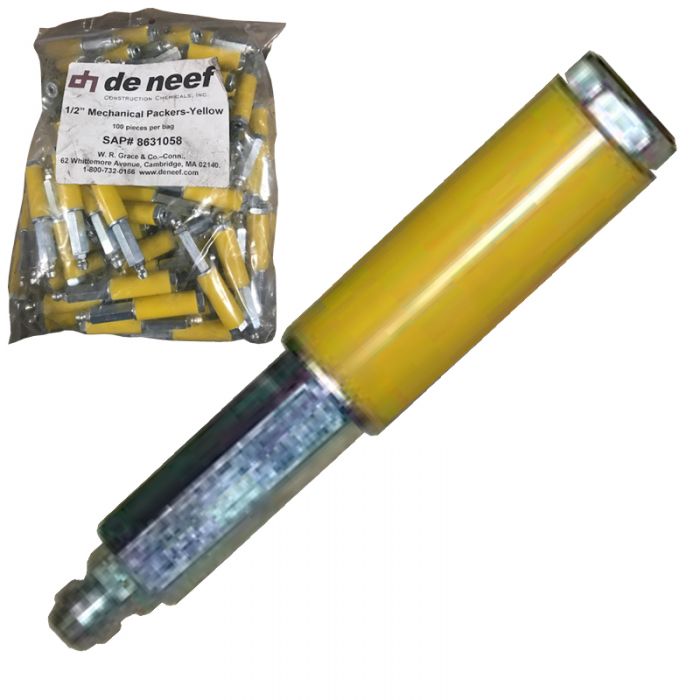 0.5" MECHANICAL PACKER (YELLOW/ SOLD PER 100)